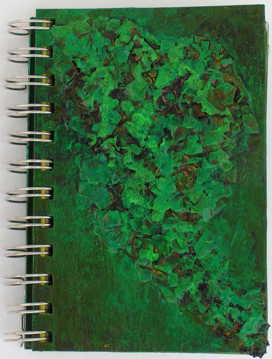 Green Notebook Completed – Felting and Fiber Studio