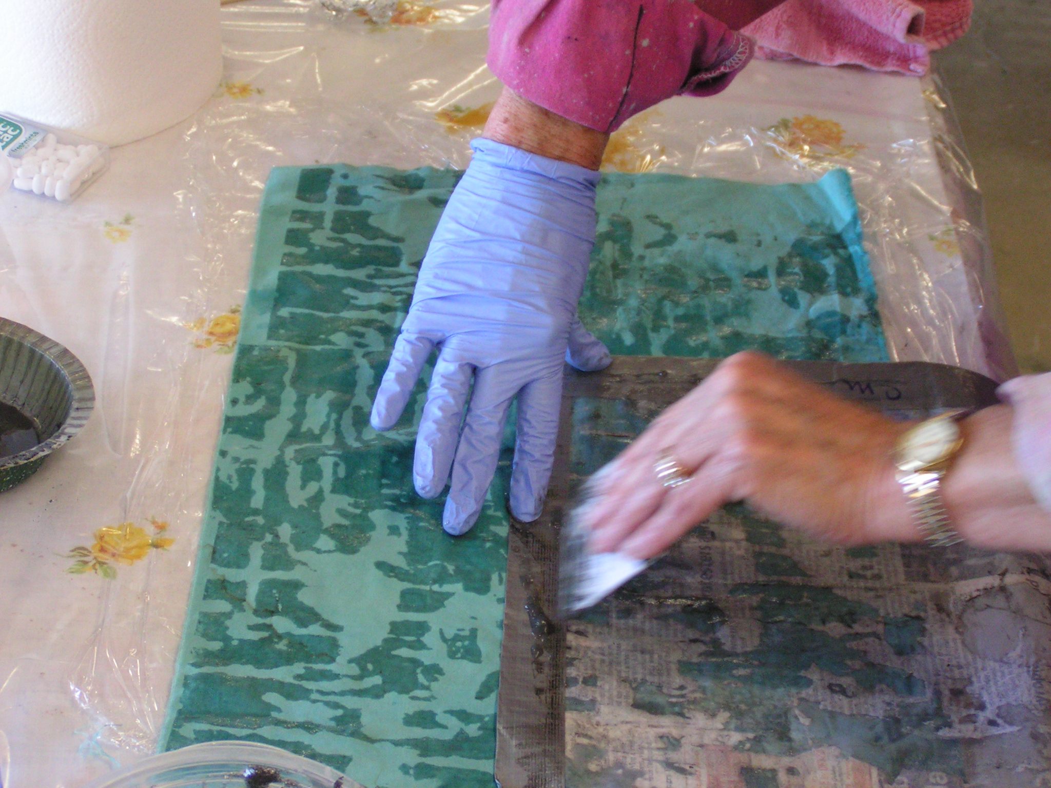 Screen Printing with Rust – Felting and Fiber Studio