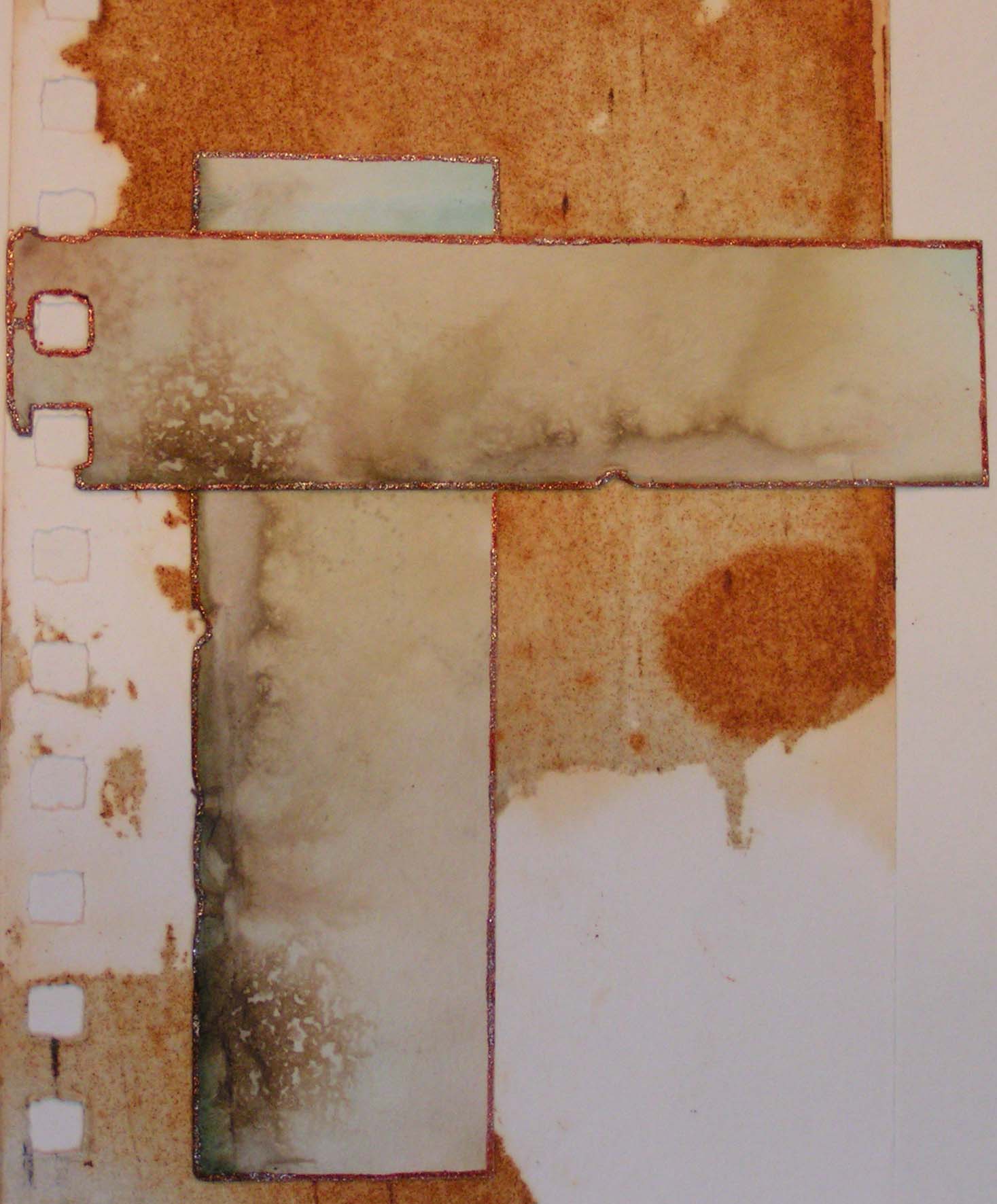 Using the Screen Printed Rusted Paper – Felting and Fiber Studio