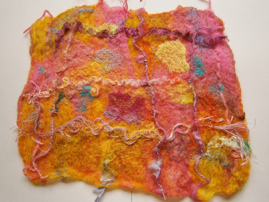 Site Changes and Wet Felting for Well Being – Felting and Fiber Studio