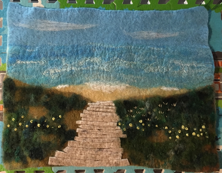 5 adding stiching – Felting and Fiber Studio