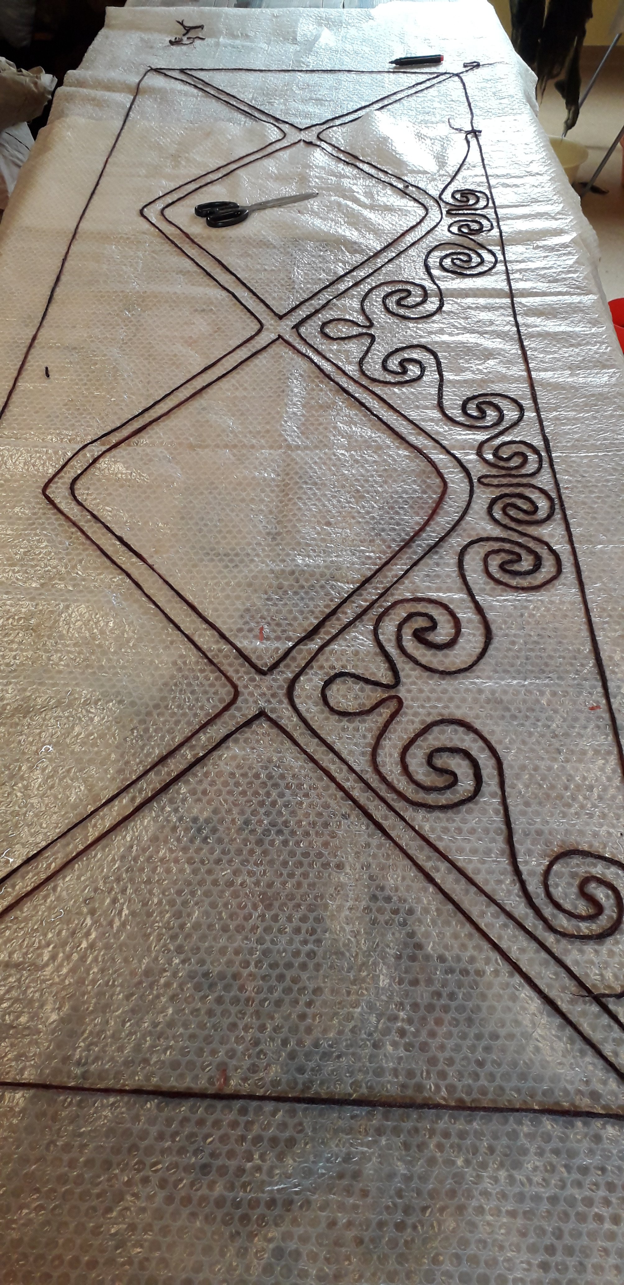 Felted rug – Felting and Fiber Studio