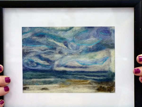 2D felted landscape workshop – Felting and Fiber Studio