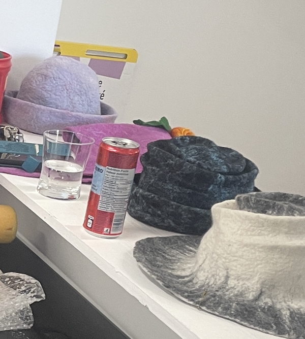 19 sample hats – Felting and Fiber Studio