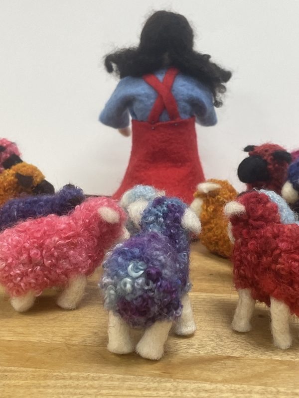 25 sheep and shepherdess photo shoot dress back – Felting and Fiber Studio