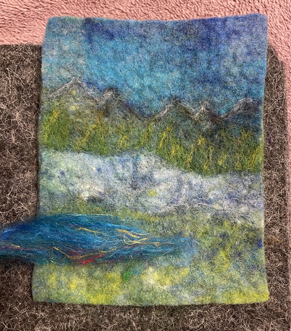 13 testing blue – Felting and Fiber Studio