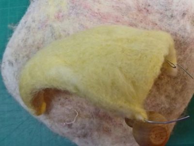 9 needle felting the upper beak – Felting and Fiber Studio